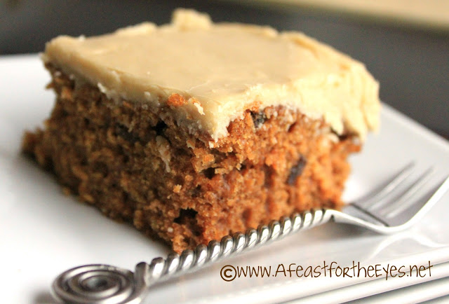 Moist and Flavorful Applesauce Cake with Penuche Frosting - A Feast For ...