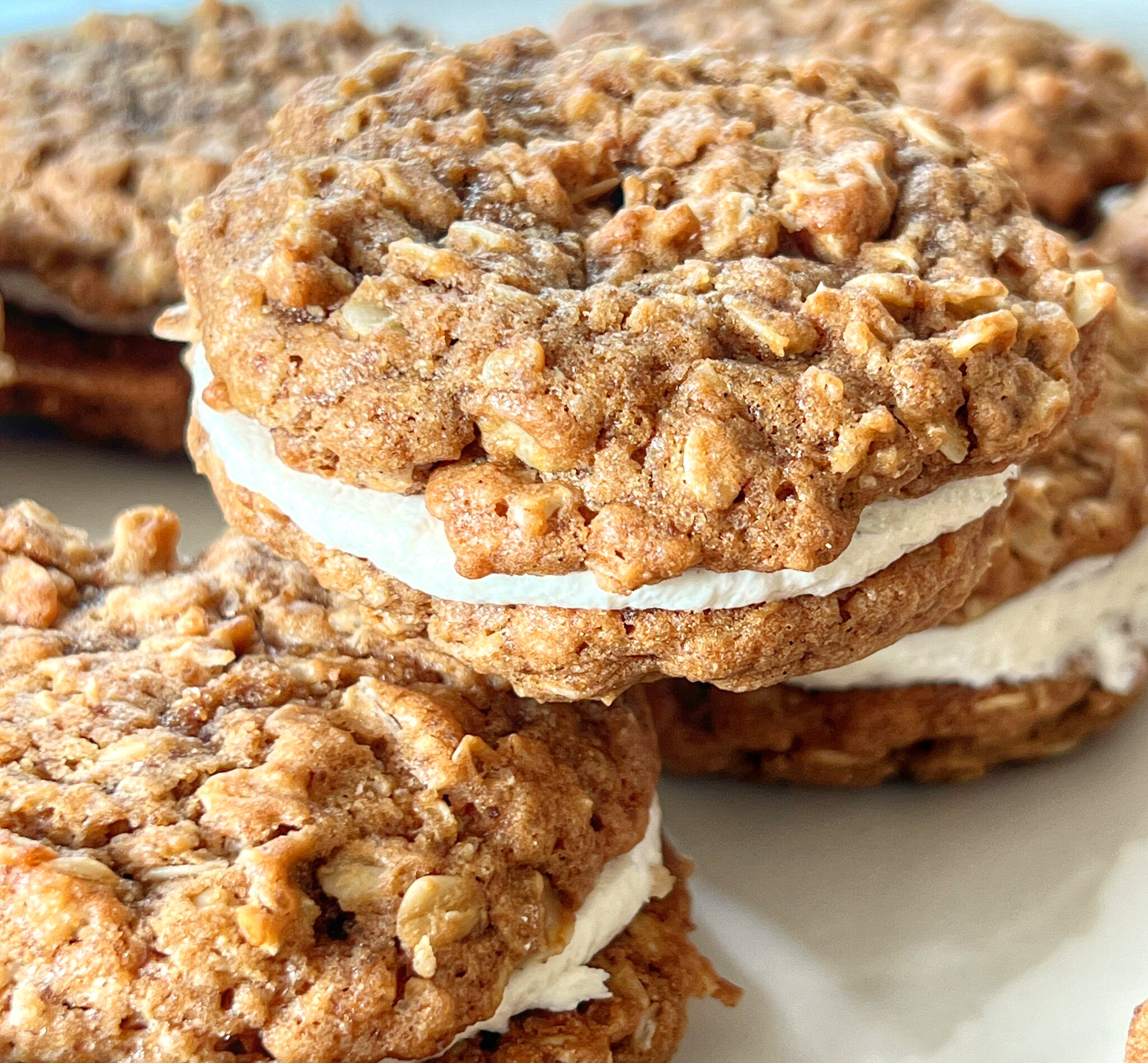 Oatmeal Creme Pies with Marshmallow Buttercream Filling - A Feast For ...